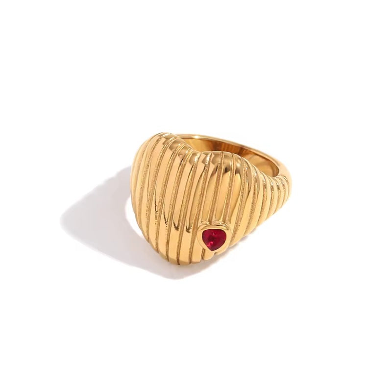 Lined Heart Ring – DASH
