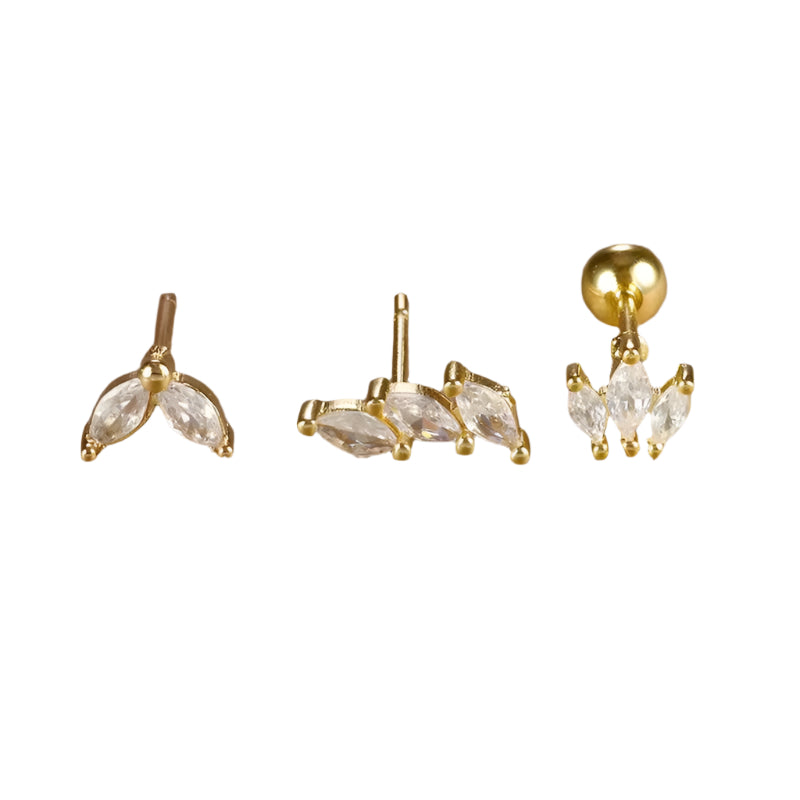 Leaf and Flower Stud Set – DASH
