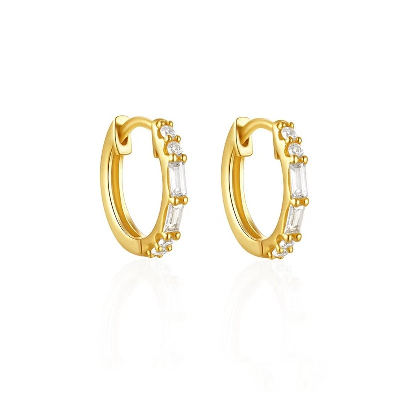 Baguette and Round Cubic Huggies – DASH