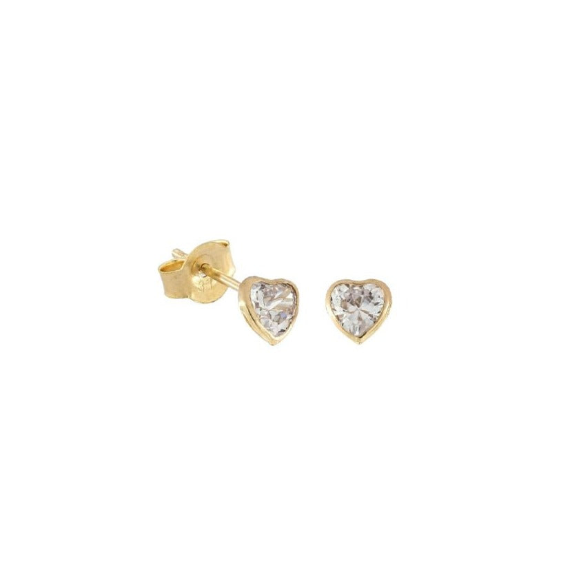 Cubic Heart Studs – DASH