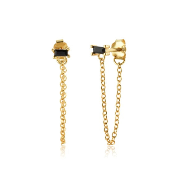 Mini Baguette Chain Stud – DASH