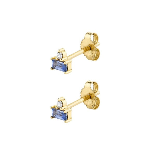 Baguette and 3 Claw Round Cubic Studs – DASH