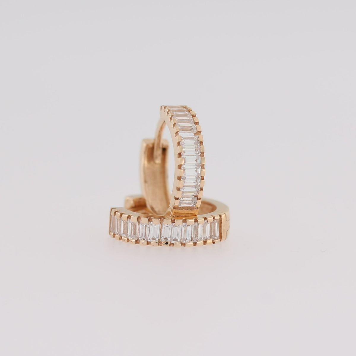 Multi Baguette Cubic Huggies – DASH