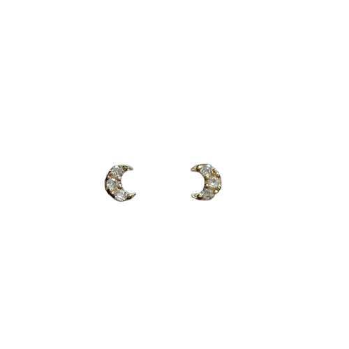 Mini Diamond Moon Stud – DASH