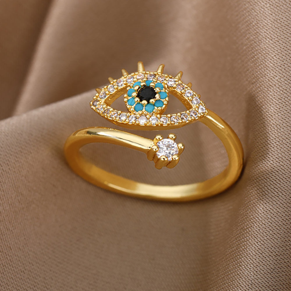 Cubic Evil Eye Ring – DASH