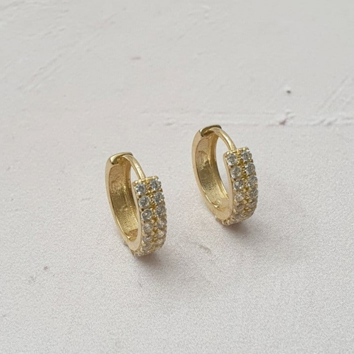 Double Row Cubic Huggies – DASH