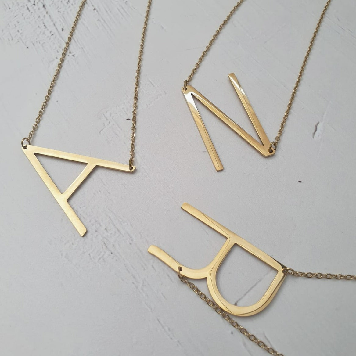 Block Initial Necklace – DASH